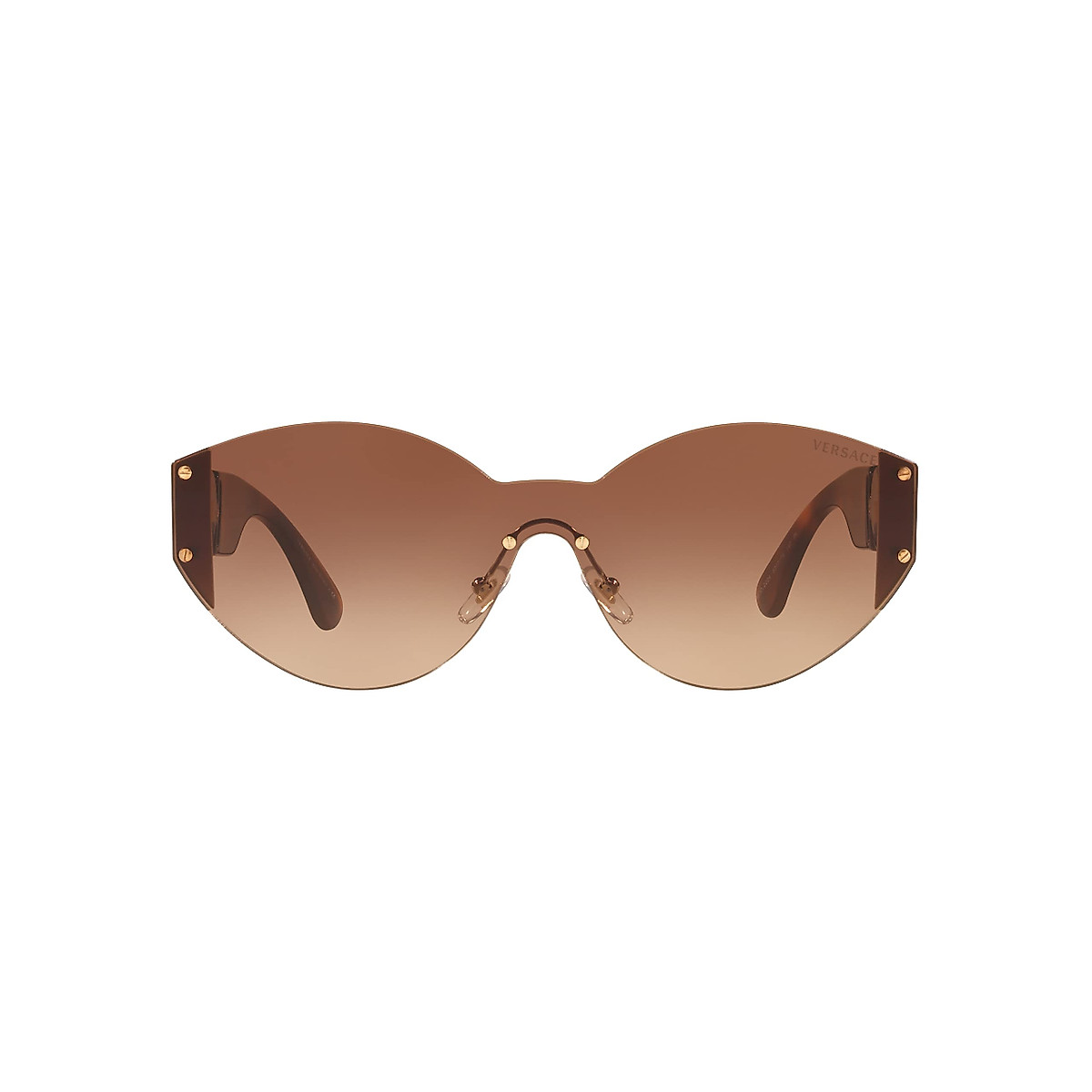 Versace Woman Sunglasses Gold Frame, Light/Dark Brown Gradient Lenses, 0MM