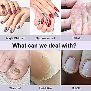 Cordless Nail Drill Electric File: Professional for Acrylic Gel Dip Powder Nails Portable Nail Drill Machine Kit for Manicure Pedicure Nail Set with Everything Rechargeable Lightweight