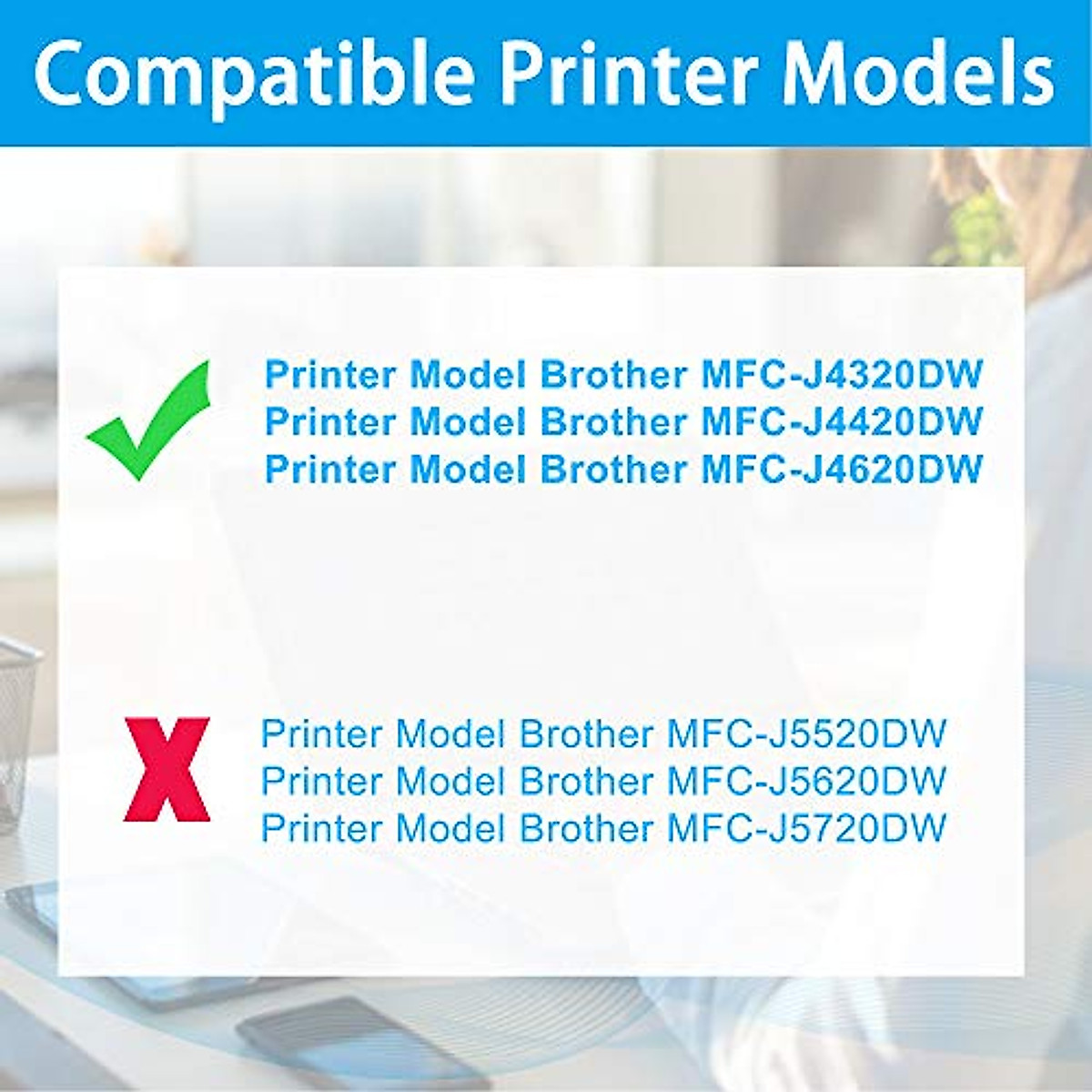 LCL Compatible Ink Cartridge Replacement for Brother LC207XXL LC205XXL LC207 LC205 LC207BK LC205C LC205M LC205Y XXL Super High Yield MFC-J4320DW J4420DW J4620DW (5-Pack 2Black Cyan Magenta Yellow)