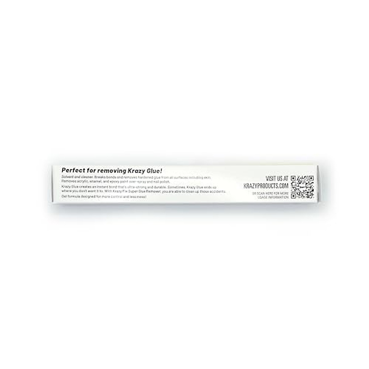Krazy Fix Super Glue Remover, Gel Formula for Maximum Control, Removes Hardened Glue from All Surfaces (2 x 0.3 oz Tubes)
