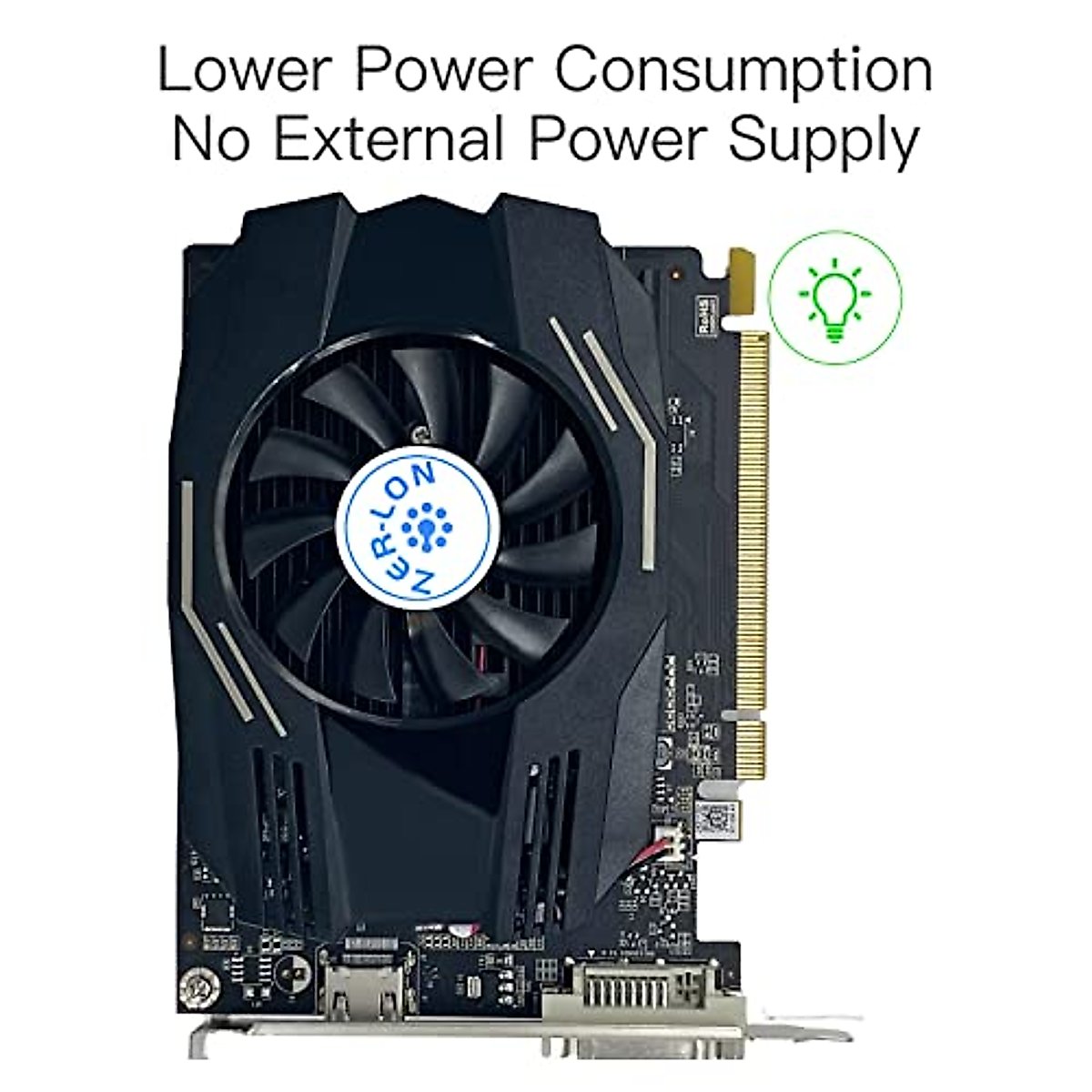ZER-LON GeForce GT 1030 Graphics Card, 4GB 64Bit GDDR4, PCIe 3.0 x4, HDMI/DVI-D, DirectX 12, GPU Boost 3.0, Computer Gaming Video Card, Desktop GPU, Support 4K
