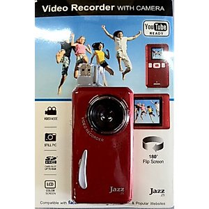Jazz Red Z5 Video Recorder with Camera, Color Lcd, You Tube Ready, Facebook, Flickr, and Myspace