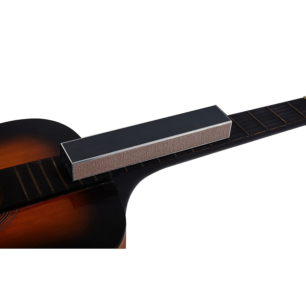 Guitar Fret Sanding Leveler Beam Leveling Bar with Self-adhesive Sandpaper, Fingerboard Guard Protectors, Replacement Sanding Paper, Guitar Fingerboard Luthier Tools for Guitar Bass