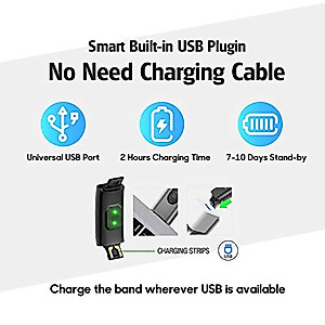 ZURURU Fitness Tracker, Waterproof Activity Tracker with Step Calorie Counter Pedometer for Walking for Women & Men (Purple)