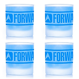 STAR TREK Ten Forward Etched Whiskey Glass - Officially Licensed, Premium Quality, Handcrafted Glassware, 11 oz. Set of 4 Rocks Glass - Perfect Collectible Gift for Series Lovers, & Special Occasions