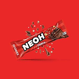 NEOH Chocolate Bars - Keto Chocolate Dipped Candy Bar, Gluten-Free Low-Calorie, Low-Carb, Plant-Based, High-Fiber Snacks, No Added Sugar, 1 Ounce Individually Wrapped Bars, 12 Pack