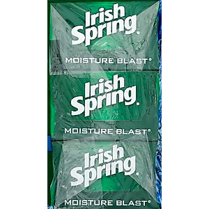 Irish Spring Deodorant Soap, Moisture Blast, 3.7 Ounce (Pack of 3)