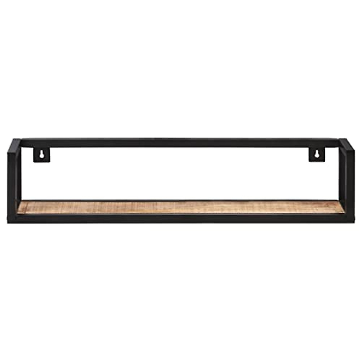 VanTook Floating Shelves Set of 2, 31.5 Inch Easy to Install Wall Mounted Shelves, Industrial Wall Shelves Rustic Wood Shelves for Wall Décor, Storage Shelves for Home Office, Natural
