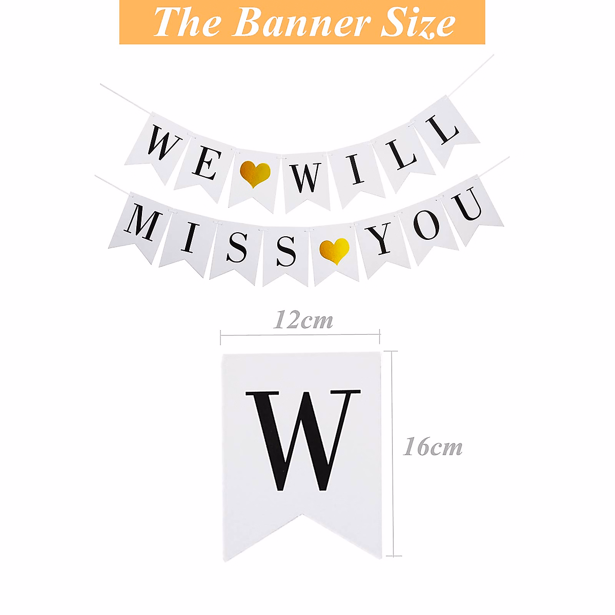 Mannli Elicola We Will Miss You Banner Balloons Bunting for Retirement Farewell Going Away Office Work Party Graduation Decorations