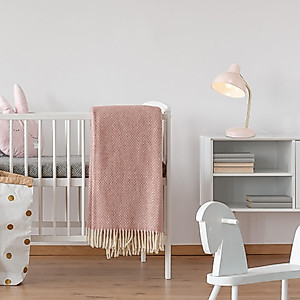 Globe Electric 67339 16" Desk Lamp, Matte Rose, Matte Gold Arm, Clear Cord, in-Line On/Off Switch, Home Décor, Lamp for Bedroom, Home Office Accessories, Desk Lamps for Home Office, Desk Light