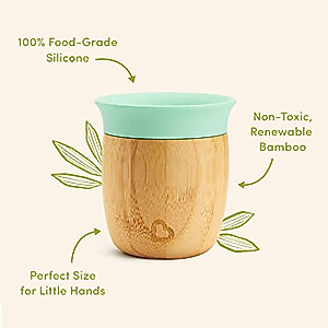 Munchkin® Bambou™ 5oz Open Training Cup for Babies and Toddlers, Non-Toxic Bamboo and Food-Grade Silicone