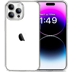JJGoo Compatible with iPhone 14 Pro Case, Clear Soft Shockproof Protective Slim Thin Bumper Cover Transparent Phone Case