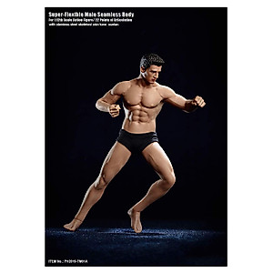 OBEST 1/12 Male Body 6 inch TBLeague Action Figure Full Set-Silicone Body+Head+Underwear-1/12 Scale Super Flexible Male Dolls for Arts/Drawings/Photography F Mezco SHF ML(PH2019-TM01A) (JH6N)