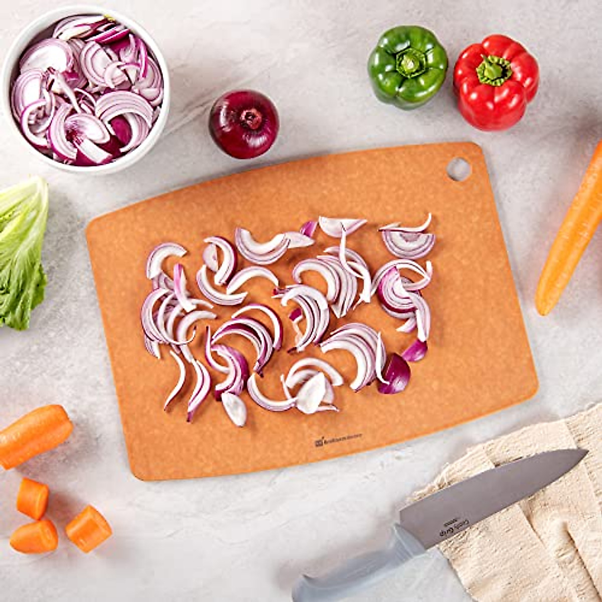 Restaurantware Nature Tek Kraft Wood Fiber Cutting Board - 17 1/4" x 12 3/4" - 1 count box