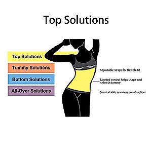 BANG BANG Women's Shapewear Tank Tops with Adjustable Straps White M