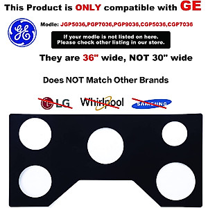 FanXm GE 36 inch Gas Range Protectors - Non Stick Stove Protector for Gas Range - JGP5036,PGP7036,PGP9036,CGP5036,CGP7036