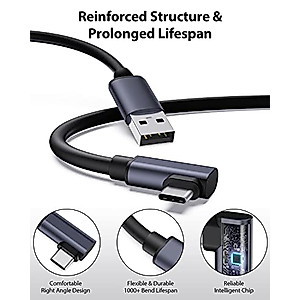 Amavasion Link Cable 16FT Compatible with Oculus/Meta Quest 2/Pro Accessories and PC/Steam VR,High Speed PC Data Transfer USB 3.0 to USB C Cable for VR Headset and Gaming PC(Black 16FT)