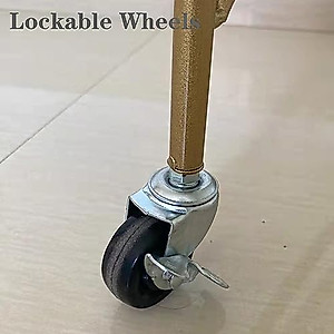 VLOBAOM 2-Tier Round Bar Serving Cart with Mirror Glass Shelves, Golden Dining Car Trolley, Standing Shelf Units, Flower Stand Display Rack,27''Dx15''Wx29''H,Gold