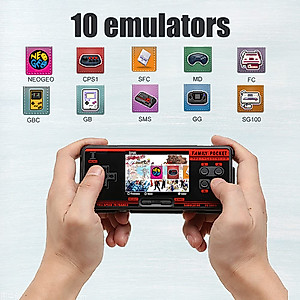 Handheld Game Console Emulator Console, HD AV Output, 3.0-inch IPS Screen, with 32G TF Card, 5000 Classic Games, Adult and Children Portable Video Game Console Gifts (black)