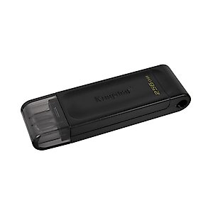 Kingston DataTraveler 70 256GB USB-C Flash Drive | USB 3.2 Gen 1 | DT70/256GB, Black