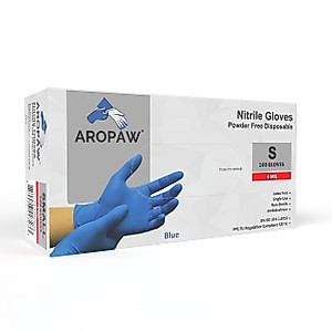 AroPaw Nitrile Gloves Case, Disposable Gloves 4 MIL, Comfortable, Powder Free, Latex Free |10 Boxes | 1000 Gloves (Large)
