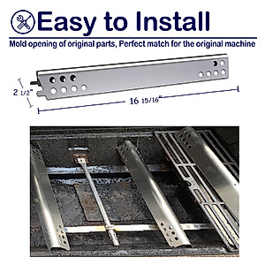 Heat Plate Shield 17" Burner Cover Grill Replacement Parts for Charbroil Performance 4 Burner 463335517, 463347418, 463377319, G470-5200-W1, G321-4C00-W1, G470-0004-W1 Grill Parts, Set of 4 Heat Tent