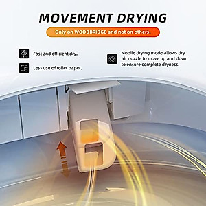 WOODBRIDGE Smart Bidet Toilet,1.28 GPF Dual Flush, Auto Open & Close, Auto Flush, Foot Sensor, 1000 Gram MaP Flushing Score, Heated Seat, ADA Chair Height Design and Cleaning Foam Dispenser