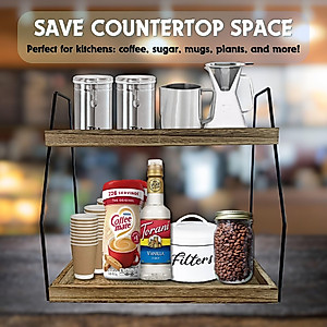 HahaHome Coffee Organizer for Countertop - Ideal for Coffee Bar & Station - Essential Coffee Accessories & Organizer for Countertop Use