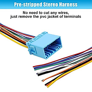 Fiegromech Car Radio Wire Harness Adapter Replacement for Select Honda and Acura Stereo Wiring Harness Cable