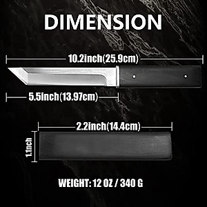 MADSABRE Bundle of 2 Items - Dual Blade Pocket Knife - Japanese Samurai Tanto Fixed Blade Katana - Perfect for Outdoor Hunting Survival Camping EDC Camping Hiking, Unique Gifts for Men