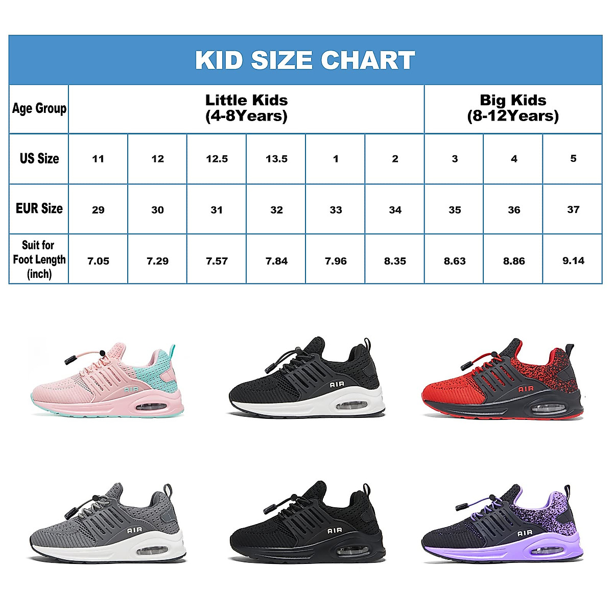 Ugmikdo Girls Shoes Kids Sneakers Boys Tennis Shoes for Running Athletic Walking Gym Sports Lightweight Breathable Slip-on A Pink, Size 2 Little Kid