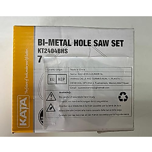 KATA Bi-Metal Hole Saw Kit, 7-Piece Metal Hole Saw Set with 1-1/4" to 2-1/8"(32-38-44-54mm) Hole Drill Cutter with Mandrels, Drill Bit, Hex Key for Metal, Wood, PVC, Plastic