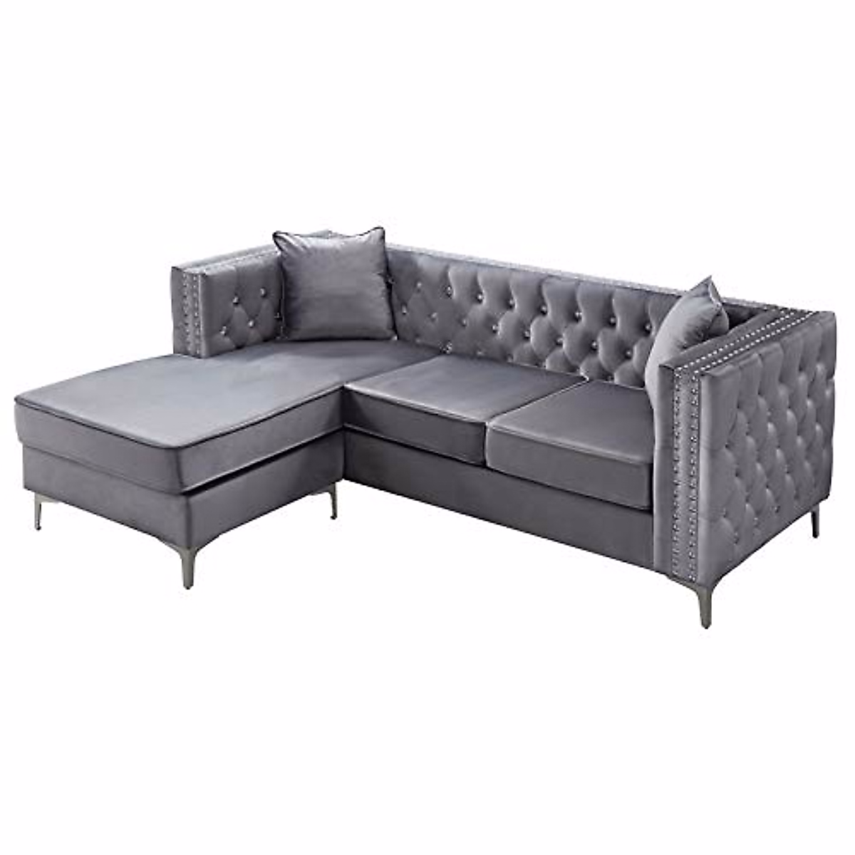 Glory Furniture Sofa Chaise, GRAY