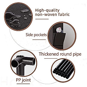 LINZINAR Shoe Rack Storage Organizer 42 Pairs Portable Double Row with Nonwoven Fabric Cover Shoe Cabinet for Closet (7 Tier, Coffee)