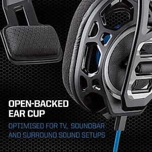 RIG 100HS Premium Open Ear Chat Headset Officially Licensed for Playstation PS5, PS4 with Noise Canceling Microphone (Arctic Camo)