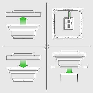 Classy Caps SL078W PVC Regal Solar Post Cap, 4" x 4", White