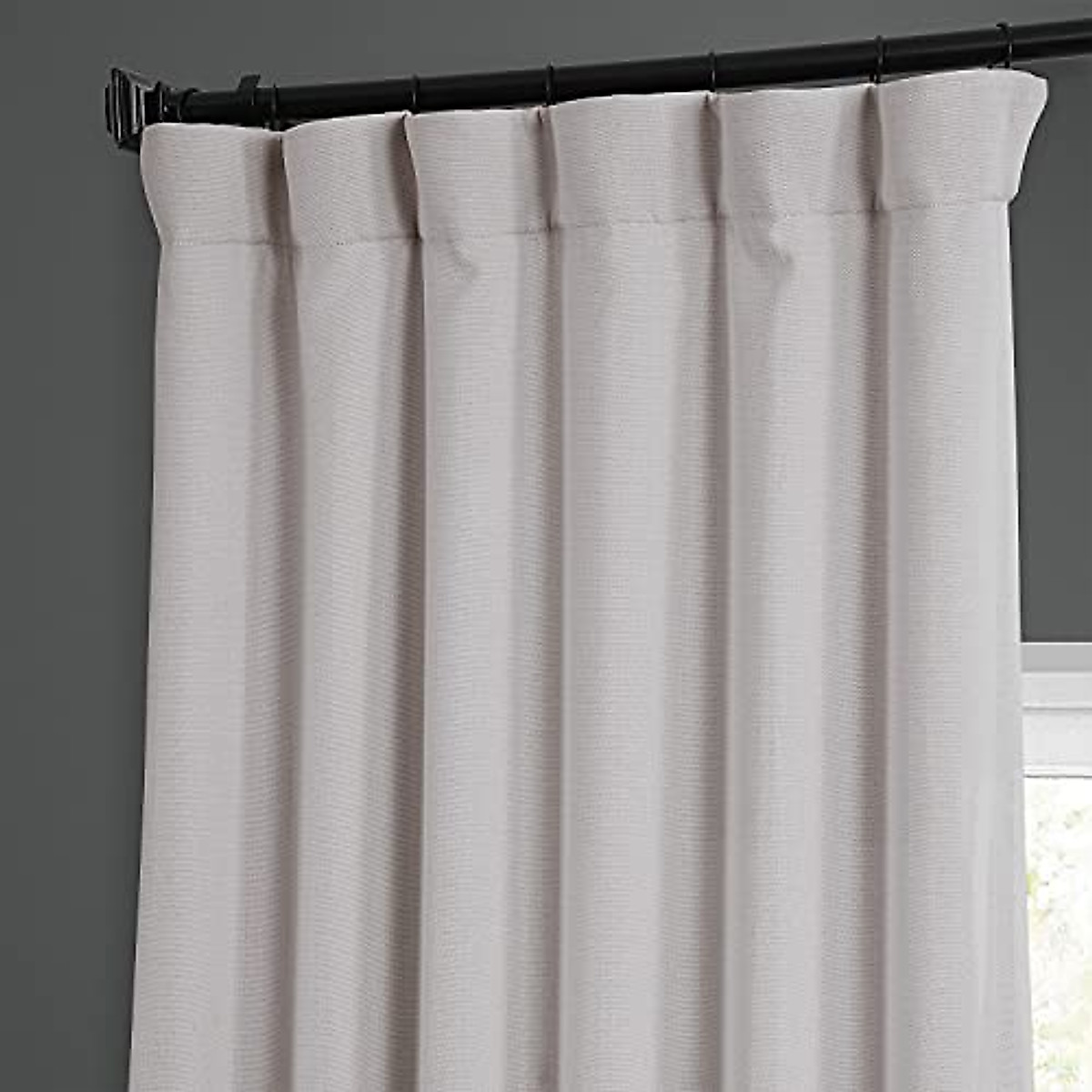 HPD Half Price Drapes BOCH-LN185-P Faux Linen Room Darkening Curtains for Bedroom (1 Panel), 50 X 120, Birch