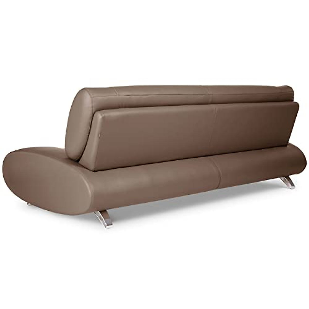 Zuri Furniture Modern Aspen Brown Microfiber Leather Sofa