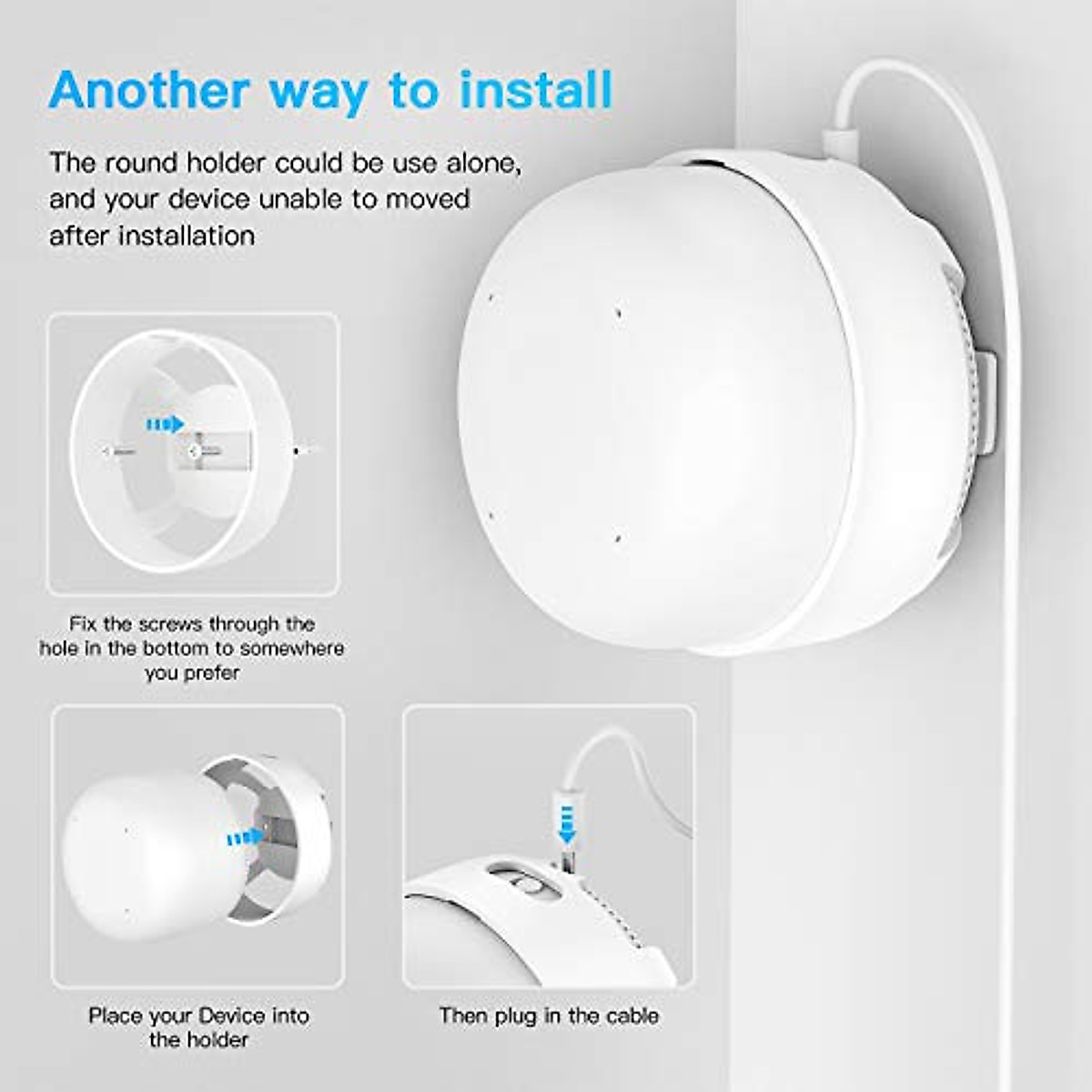 VOMENC 【3Pack Outlet Holder Only for Google Nest WiFi Point, No Tools Required and No Cord Clutter Easy Moved Holder Bracket Compatible with Google Nest WiFi Point (3PACK)