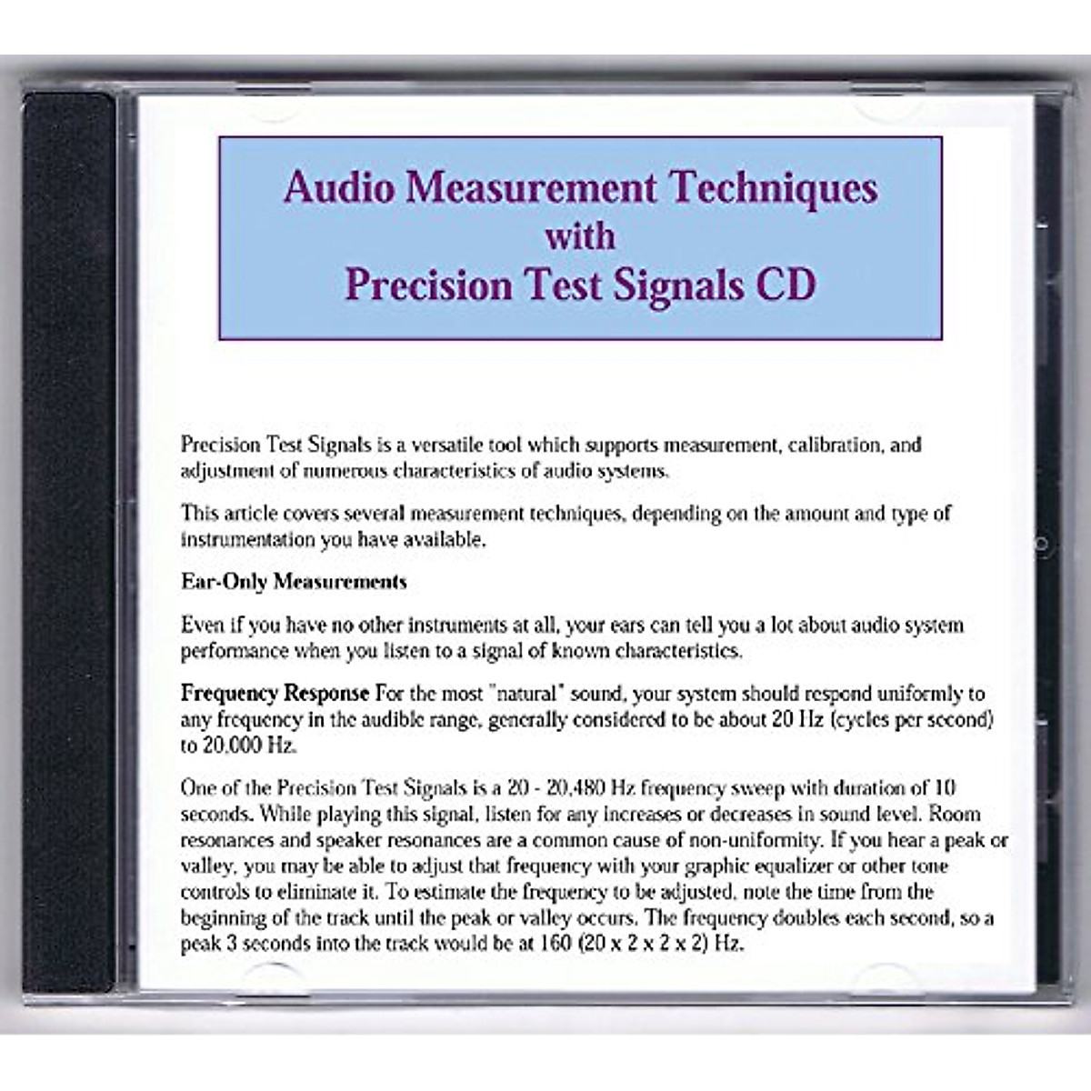 Precision Test Signals