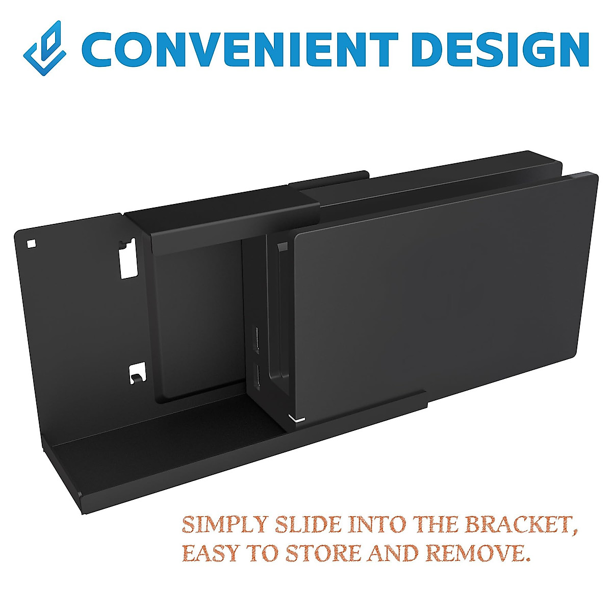 DEZCTOP D-Board Kit for Nintendo Switch Holder Accessories, Heavy Metal Support Black, Easy to Install, Quick-Mount for Bifrost Series Computer Desk Home Office Table Declutter Storage