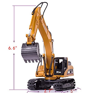 Ailejia Alloy Excavator Construction Truck Toy Tractor Boy Toy Manual Excavator Metal Construction Equipment Models