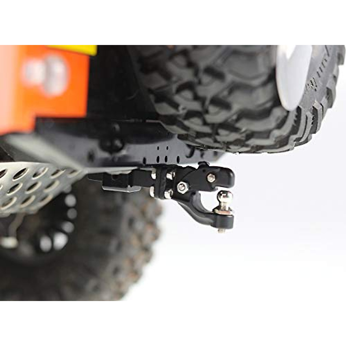 DKKY Metal Hitch Trailer Hook Ball Buckle Simulation Link Component Suitable for Scx10 90046 Trx4 110 RC Car, Trailer Tow Hitch Tow Hook Drop (Hook-Coupler)