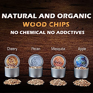 Cocktail Smoker Kit, Whiskey Smoker Kit, Stainless Steel Drink Smoker, Bourbon Smoker Kit with 4 Flavor Wood Chips, Old Fashioned Smoker Kit with Carrying Case, Whiskey Gifts for Men (Stainless Steel)