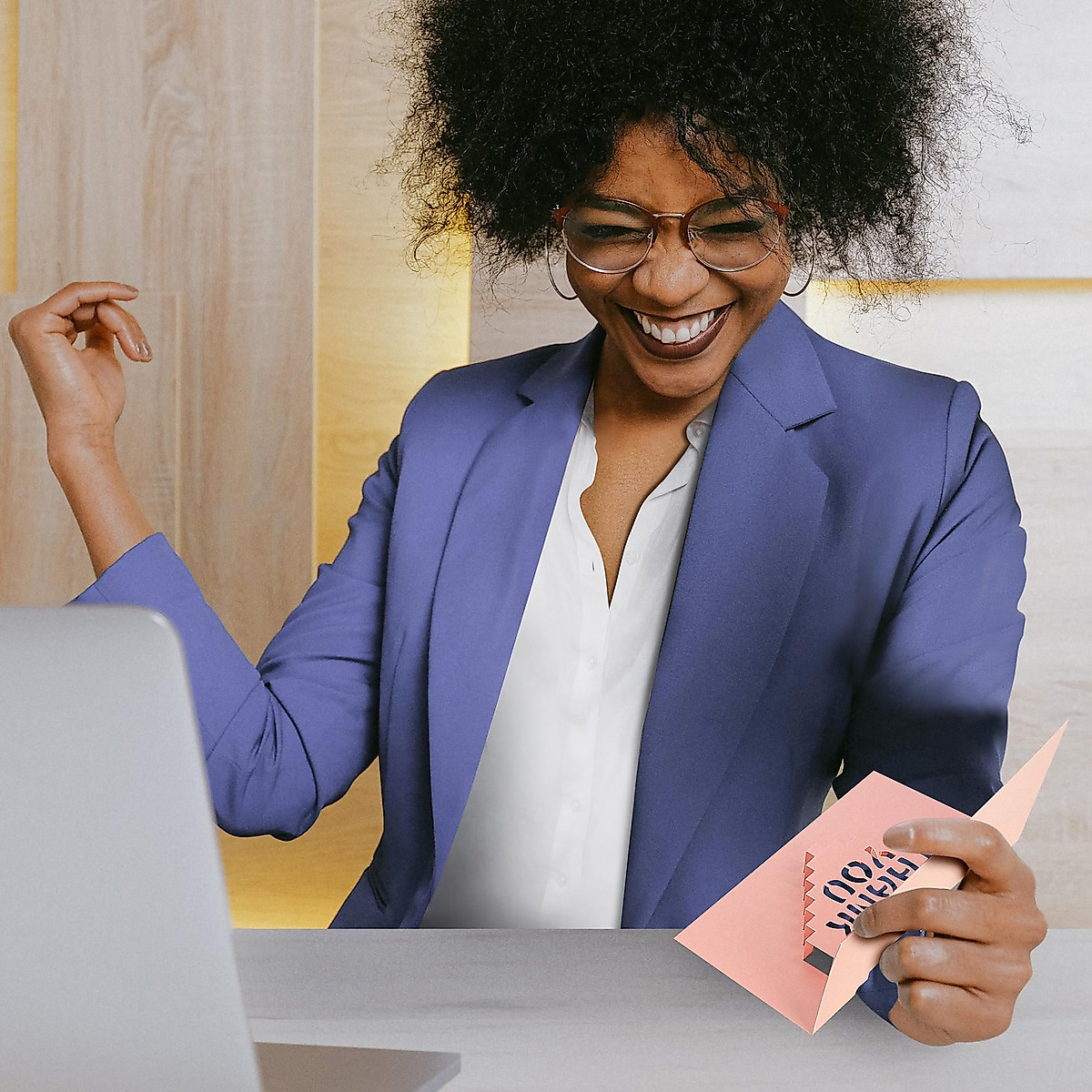 FUHOSENG 50 Pack Pop Up Thank You Cards, 4x6 Love 3D Greeting Card With Envelopes and Stickers For Small Business, Baby Showers, Wedding, Graduation, Birthdays, Mothers Day, Fathers Day, Thanksgiving