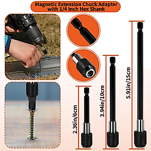 33Pcs Flexible Drill Bit Extension Set-2 Pcs 105°Right Angle Drill Bit Extension, 1/4 3/8 1/2" Universal Socket Adapter Set, Bendable Drill Bit Extension, screw bit holder and Screwdriver Bit Kit