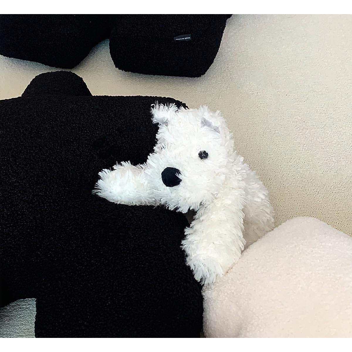 Awcvire West Highland White Terrier Westie Stuffed Plush Dog, Bedtime Buddy Plush Toy, Soft Stuffed Animal Plushies. (White, M)