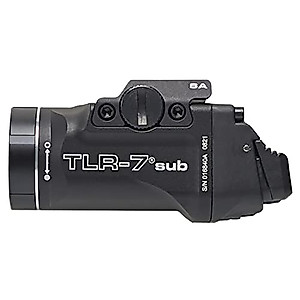 Streamlight 69404 TLR-7 Sub 500-Lumen Pistol Light Without Laser Designed Exclusively and Solely for Railed Springfield Hellcat, Includes Mounting Kit with Keys, Black