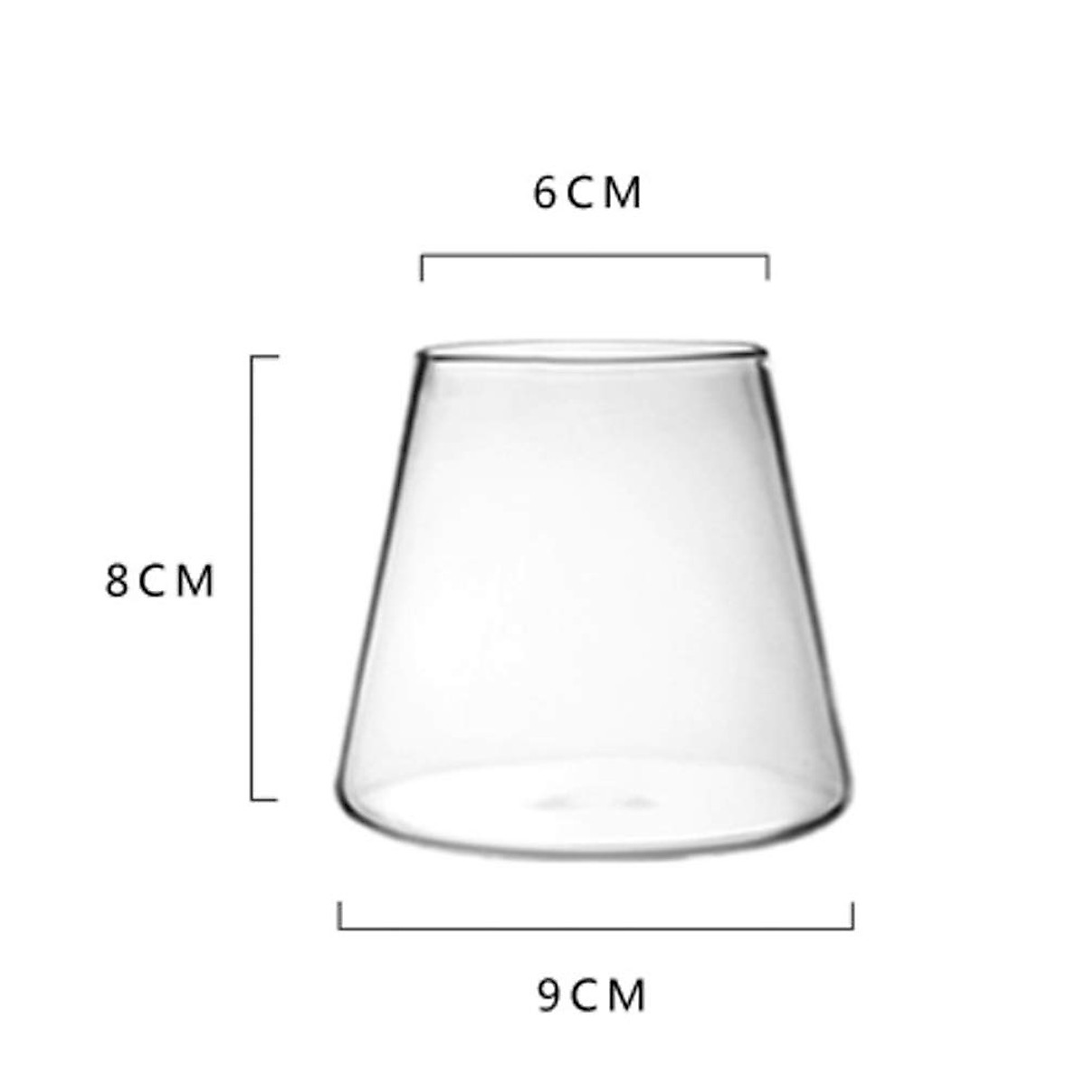 DOITOOL Wine Glass Cup Clear Coffee Cups Water Glasses Tumblers Espresso Glass Clear Glass Mugs Coffee Glass Mugs Glass Coffee Cup Coffee Glasses Drinking Glasses Crystal Margarita