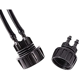 128 Pcs 1/4 Barbed Connectors Irrigation Fittings Kit, 3/4'' to 1/4'' Hose Adapter,Convert 3/4" Female Hose Thread to 2-Way 1/4" Tubing for Repair Drip Irrigation Fittings Misting Cooling System